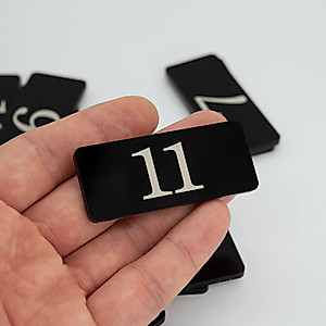 StayMax Plastic Rectangle Locker Numbered Sticker Room Number Table Number (1-100, Black)
