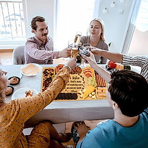 Sister Gifts from Sister, Sister Birthday Gift Ideas, Birthday Friendship Gifts for Sister, Christmas Gifts for Women Bestie BFF Soul Sister Friend, Cheese Board Set