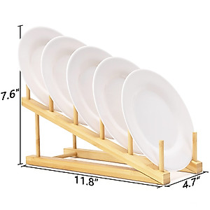 E-ROOM TREND Dish Rack with Drainboard for Kitchen White 2 Pack Plate and Utensil Holder Detachable Dish Drainer Drying Rack Kitchen Countertop Cabinet 10 Plates to Hold Metal (DR345W)