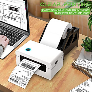 MFLABEL® 4 Rolls of 450 Direct Thermal Shipping Labels 4x6 for Zebra 2844 Zp-450 Zp-500 Zp-505