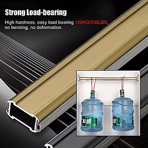 RV/Wardrobe/Laundry Room Closet Rod Wall Mounted, Heavy Duty Cuttable Metal Hanging Clothes Pole With Bracket Kits, 160 150 140 130 120 110 100 90 80cm Long (Color : Black, Size : 80cm/31.5in)