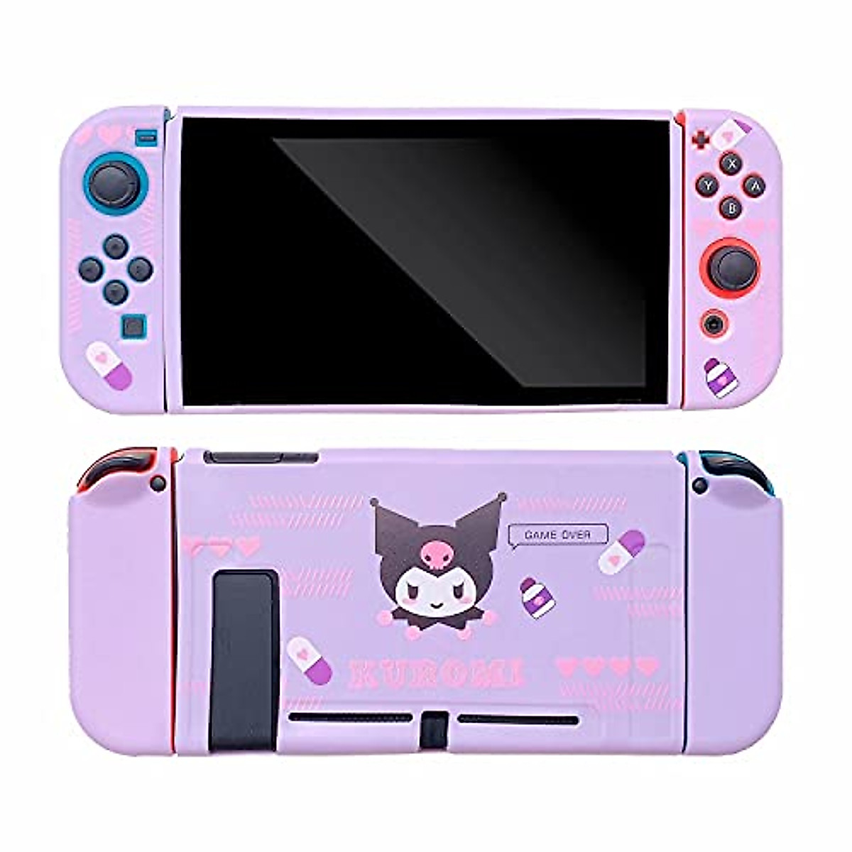 Protective Case for Nintendo Switch,Cute Kawaii Cartoon Design Cover - Shock-Absorption and Anti-Scratch Fashion Cool Switch Game Shell for Girls Kids Women