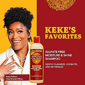 Creme of Nature Argan Oil Shampoo, Moisture & Shine Shampoo, Sulfate Free Hair Care Formula, Nourishes, Hydrates, Detangles, 12 fl. oz.