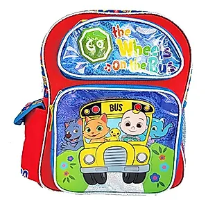 Cocomelon 12 Inch Small Backpack - The Wheels On The Bus, Blue