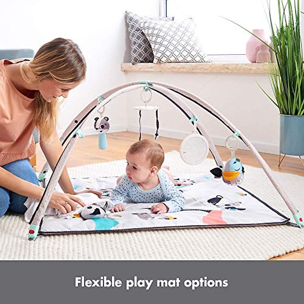 Tiny Love 6-in-1 Here I Grow Deluxe Playard, 6 Mode Baby Playpen: with Bassinet, Playmat, Toy Arch, Changer, and Travel Bag, Magical Tales