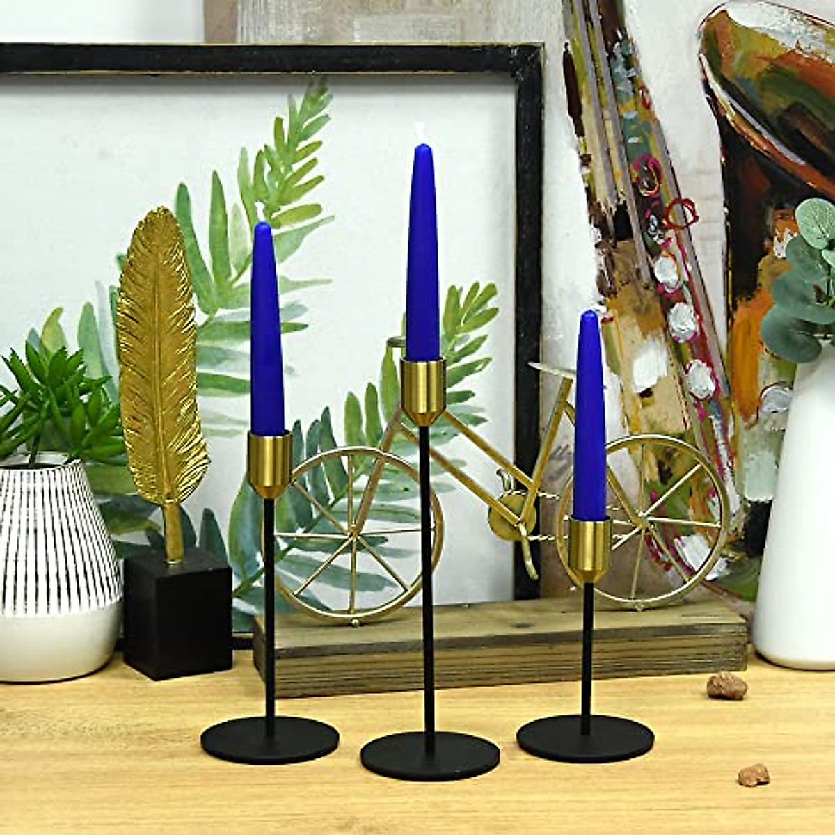 Zest Candle 12-Piece Taper Candles, 6-Inch, Royal Blue