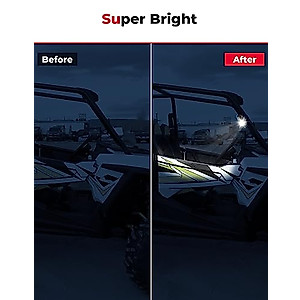 KEMIMOTO UTV Dome Light Vehicle Cab LED Light, White Bright Waterproof Solid Golf Cart Roll Cage Light SXS Light Bar, Compatible with RV Truck Tractor Polaris RZR Ranger Can Am Maverick X3 Defender