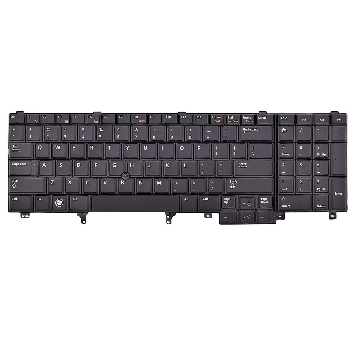 SUNMALL Replacement Keyboard with Pointer Compatible with Dell Latitude E5520 E5520m E5530 E6520 E6530 E6540 Precision M4600 M4700 M4800 M6600 M6700 Laptop Non-Backlit