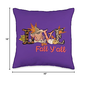 Thanksgiving Love Fall Y'all Black African American Gnome Throw Pillow