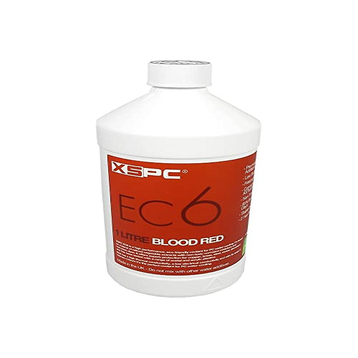 XSPC EC6 High Performance Premix PC Coolant, Translucent, 1000 mL, Blood Red