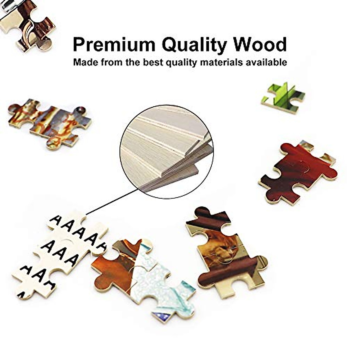 Wooden Jigsaw Puzzles 1000 Pieces for Adults for Kids -Christmas Dinner, Made of Basswood,Wooden Jigsaw Puzzles Hard to Break ，Includes Image Poster