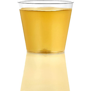 Hanna K. Signature 100 Shot Glasses 2oz Clear Premium Hard Plastic Disposable Cups, Ideal for Jello Shots, Wine Tasting, Condiments, Sauce, Dipping, Samples (12217)