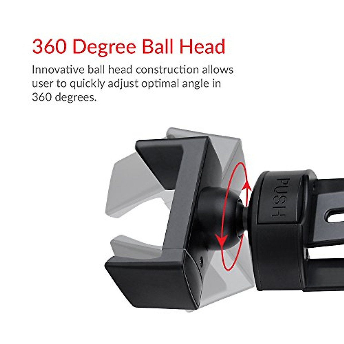 Koomus Pro CD Slot Car Mount Holder Cradle for All Smartphones - Black