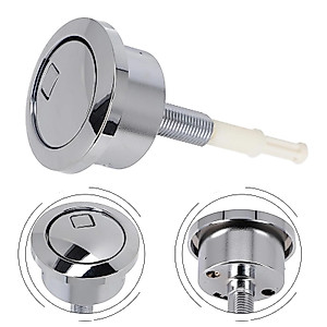 FMBC Toilet Button Compatible with Type 280 Replacement Dual Actuation Push Button Silver ABS Chrome Plating Push Button Home Improvement