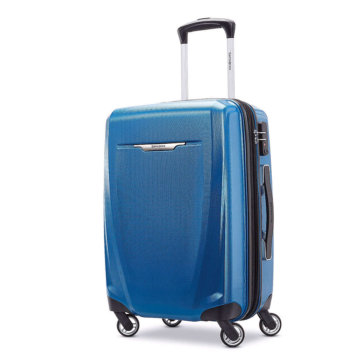 Samsonite Winfield 3 DLX Hardside Luggage with Spinners, Carry-On 20-Inch, Blue/Navy