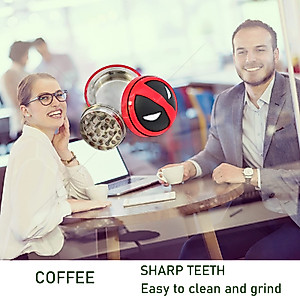 Grinder - 2.2 Inch Red Hand Grinder, Kitchen Spice Grinder for Coffee Beans, Nuts, Spices, Tobacco and Other Ingredients, Convenient and Easy to Clean (1 Pack)