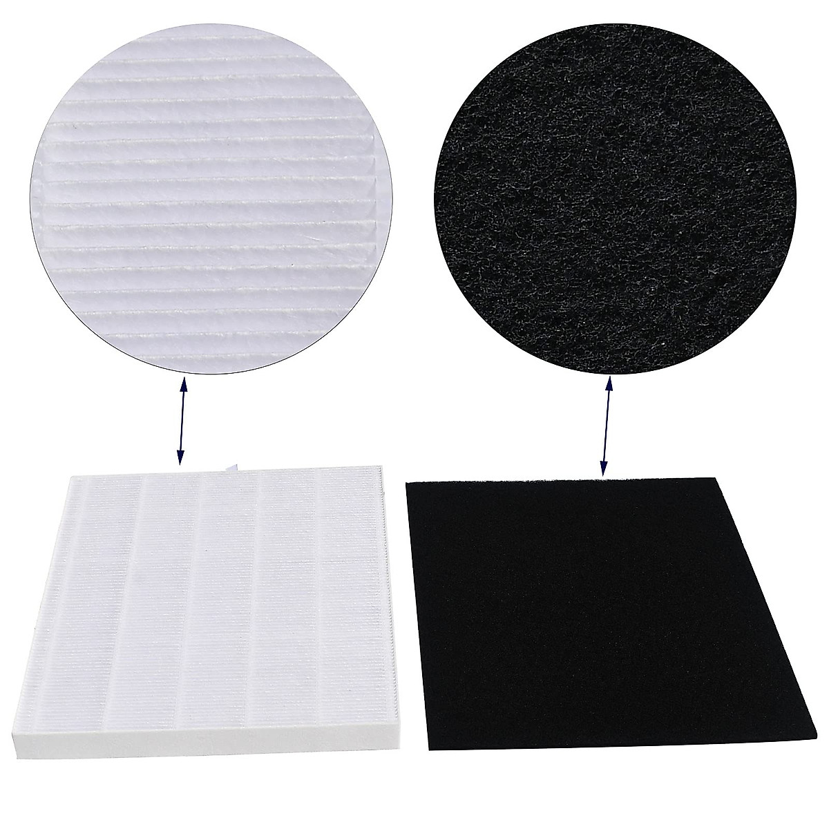 C545 Filter for Winix C545 Filter S, 2 Hepa Filter + 8 Activated Carbon Filters Part No. 1712-0096-00