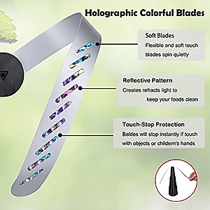 NewBeeclassic Fans for Tables,Portable Automatic Table Food Fan Picnic Drive Fans for Outdoor Indoor Party Meal,Keep Food Clean（2 Pack）