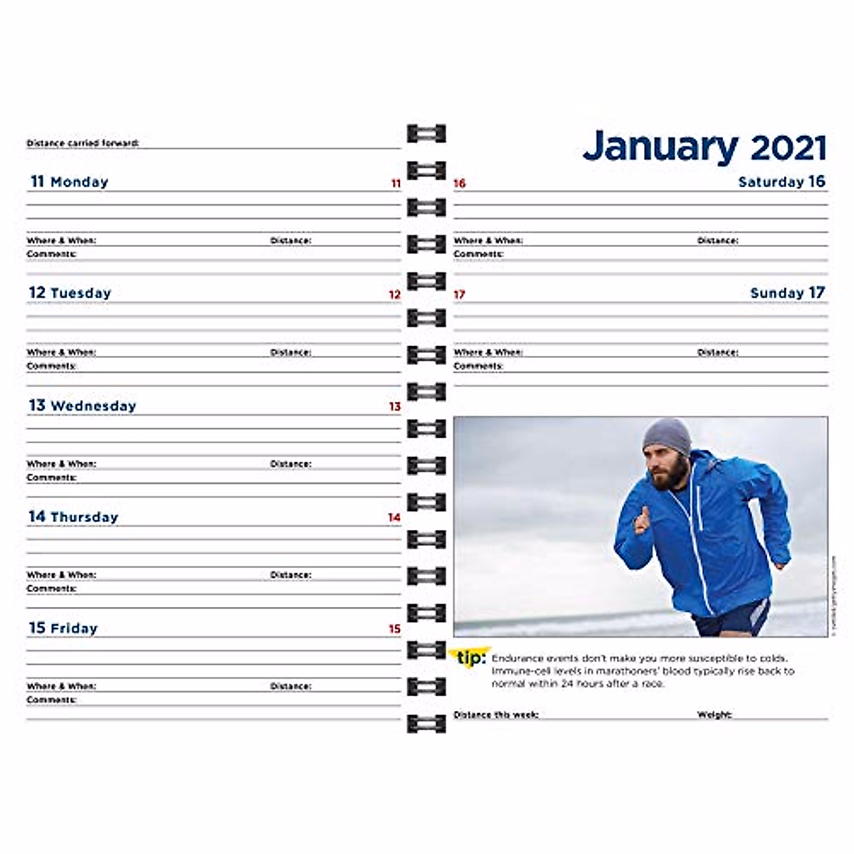 The Complete Runner's Day-By-Day Log 2021 Calendar