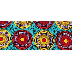 African Fabric 100% Cotton Fabric African Ankara Print Fabric 6 Yards One Piece 24FS1214