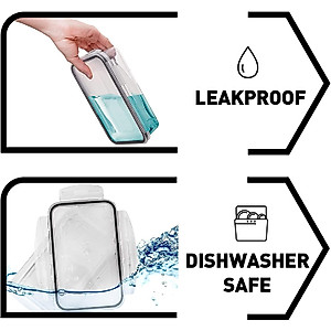 HIUZAR 40 Pcs Food Storage Containers Set with Snap Lids（20 Lids+20 Containers）, Plastic Leak-Proof Containers for Kitchen Organization, BPA-Free Containers Food Meal Prep with Free Labels&Marker