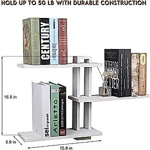 Emfogo Floating Shelves Wall Mounted, Rustic Wood Wall Shelves for Wall Decor, 3 Tier Wall Shelf for Bedroom/Bathroom/Living Room/Kitchen/Laundry Room Storage & Decoration