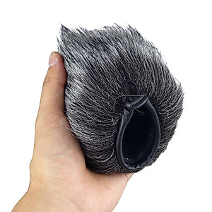 SUNMON Razer Seiren X Furry Windscreen Muff, Mic Pop Filter/Shield Wind Cover fits Razer Seiren X USB Condenser Streaming Microphone