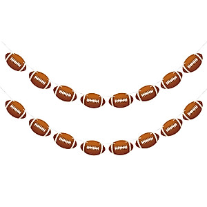 FAKTEEN 2 Pcs Football Party Decorations Banner Football Hanging Garland Football Paper Cutouts for Birthday Party Supplies Assembled for Home Classroom Decor Sports Themed Party Favors