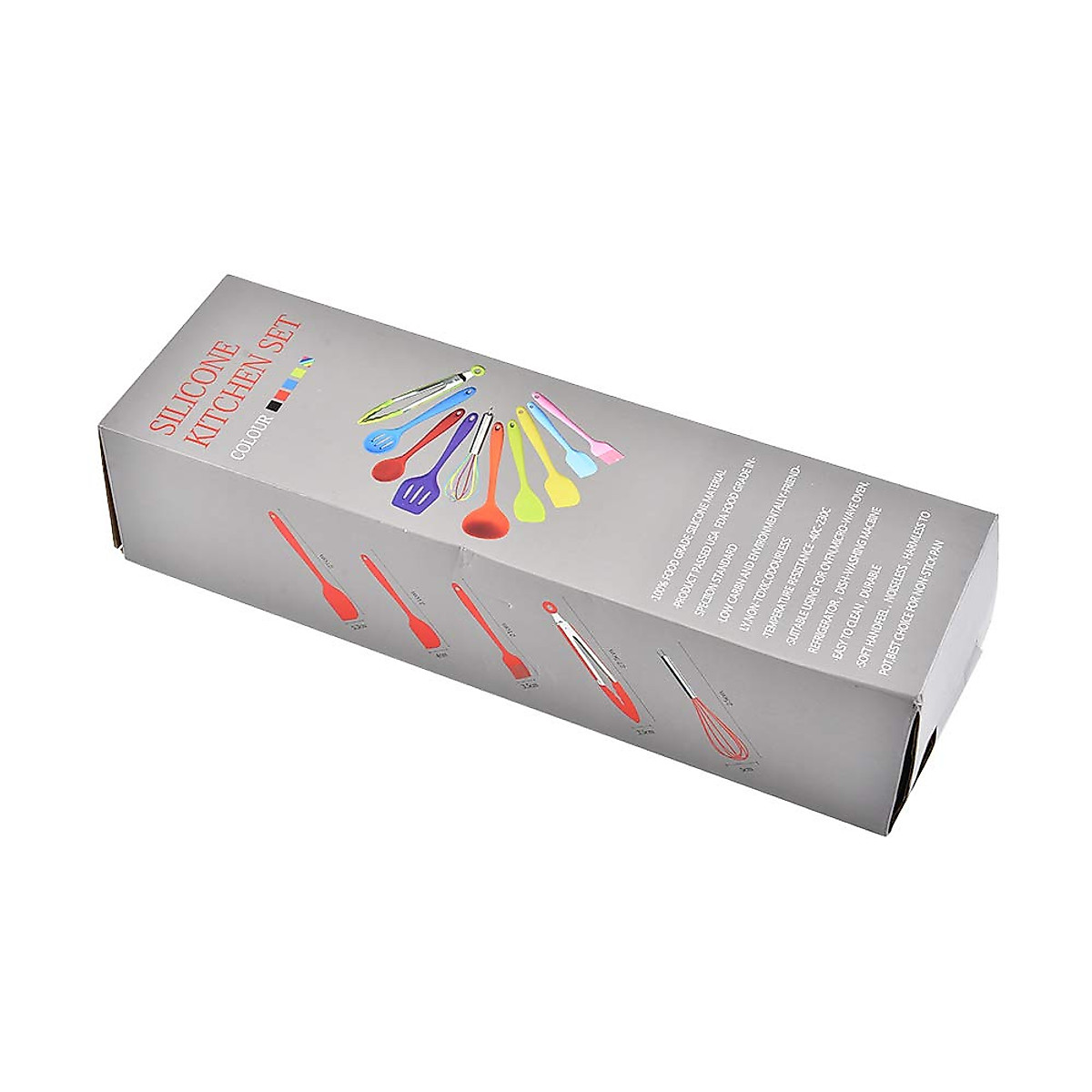 ADBEN Silicone Kitchen Utensil Set 10 Pcs Heat Resistant Non-Stick Spoon Spatula Ladle Cooking Tools Dinnerware