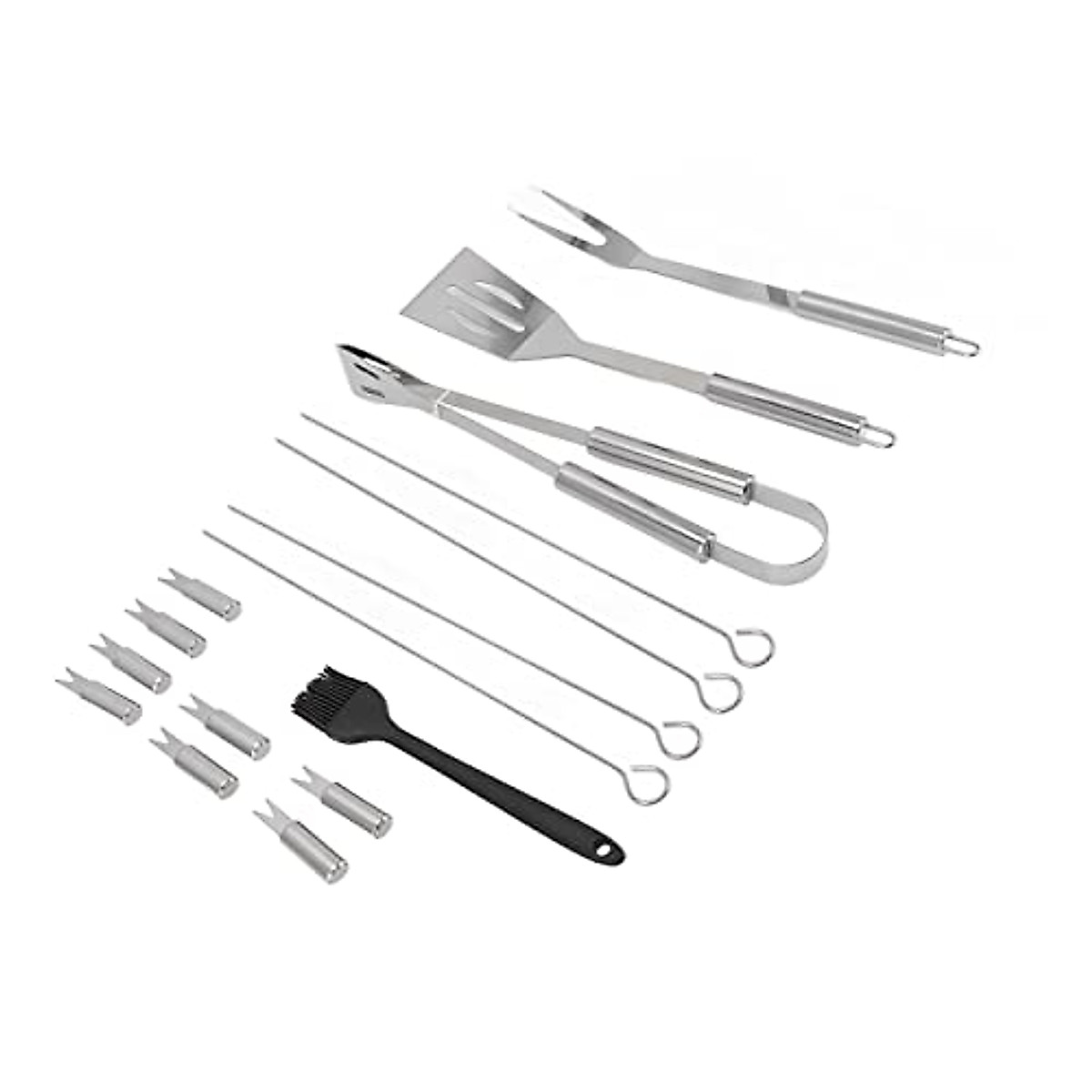 Household Garden Products 16pcs Stainless Steel BBQ Set Outdoor Portable Grilling Tools Set for Family Gatherings Outdoor Activities
