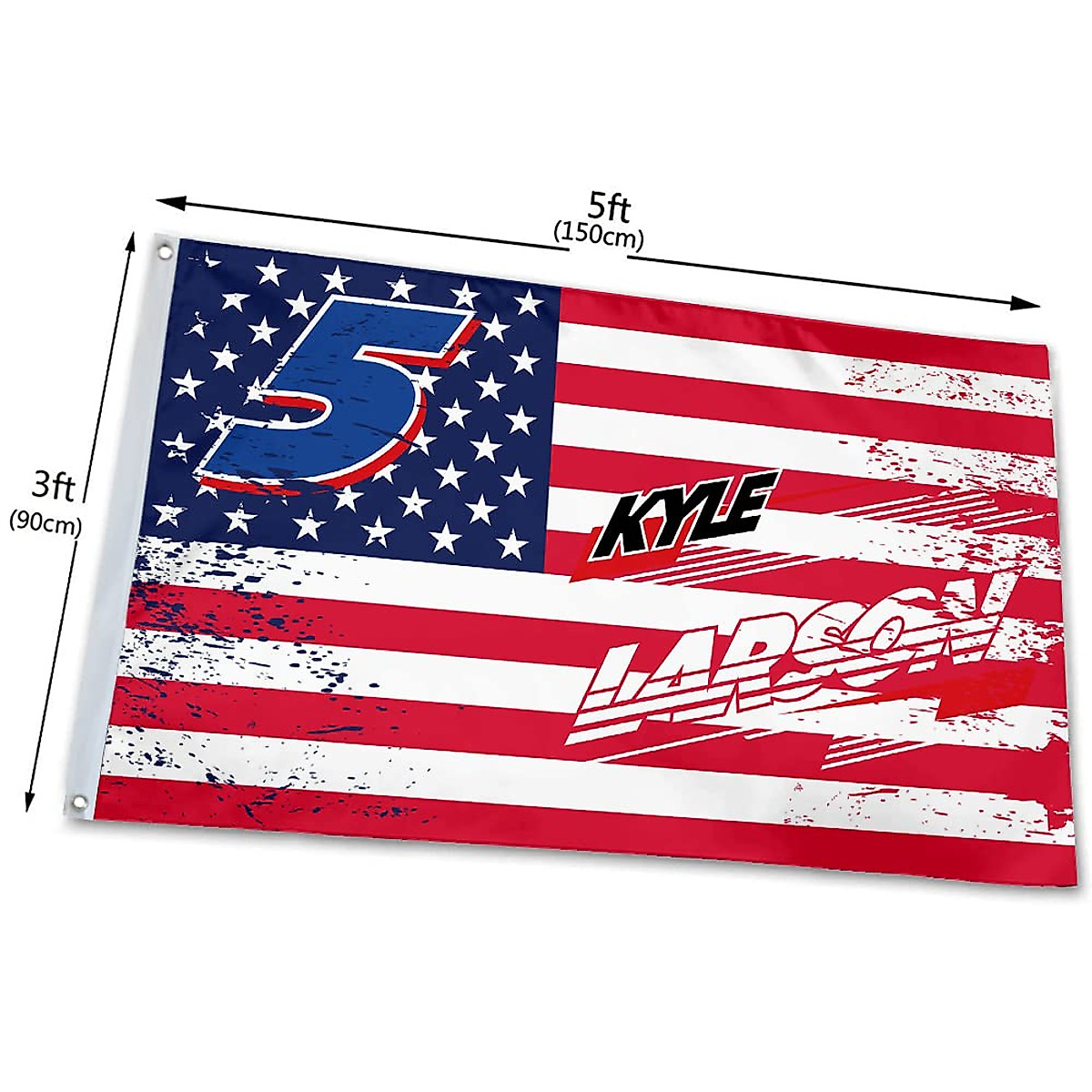 Bayyon Kyle Larson #5 Flag 3x5Feet for Car Fans with Brass Grommets