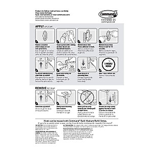Command 17051BNB-2ES, Medium, Brushed Nickel, 2, 4-Water Resistant Strips, Organize Damage-Free Traditional Plastic Bath Hooks, 0, 2 Count