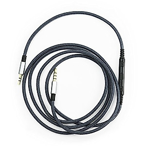 NewFantasia 3.5mm to 2.5mm Male Audio Cable for JBL Tune 710BT, 600BTNC, Live 660NC, 460NC, E45BT E55BT E65BTNC Headphone, Remote Volume Control Mic for iPhone