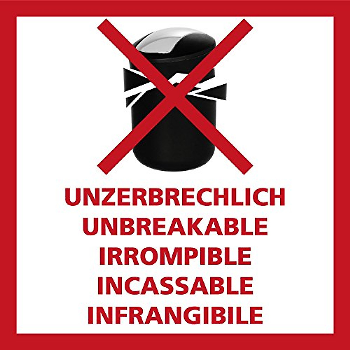 WENKO 22249100 Swing Cover bin, 14 x 14 x 21 cm, Grey