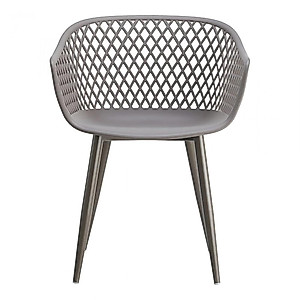 Moe's Home Collection Piazza Outdoor Chair Grey-Set of Two