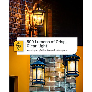 Sunco 10 Pack Dusk to Dawn Candelabra CA11 LED Light Bulbs Outdoor, 5W Equivalent 40W, CRI90 2700K White, Candle Flame Tip, Photocell Sensor, Decorative Filament, 500 Lumens, E12 Base UL