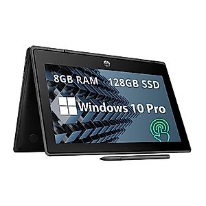 HP 2022 11.6" Pro x360 Fortis G9 Multi-Touch 2-in-1 Laptop, Intel pentium N6000 Processor, 8GB RAM, 128GB SSD, Intel UHD Graphics, 720p Webcam, Stylus Pen, Win 10 Pro, Black.