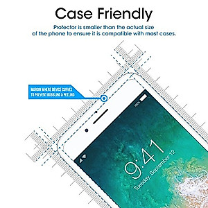 amFilm Screen Protector for Apple iPhone 8 Plus, 7 Plus, 6S Plus, 6 Plus, Tempered Glass, 2 Pack