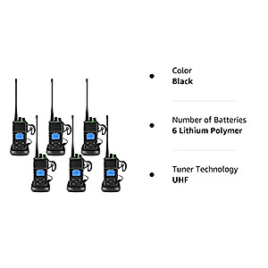 Long Range Walkie Talkies for Adults, 5 Watts SAMCOM FPCN30A Two Way Radios with Earpieces,Programmable UHF 2 Way Radio Rechargeable Long Distance for Commercial Cruises Hunting Hiking,6 Pack