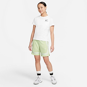 Fly Crossover Girls Training Shorts Big Kids Size Medium Color Lime Ice and White