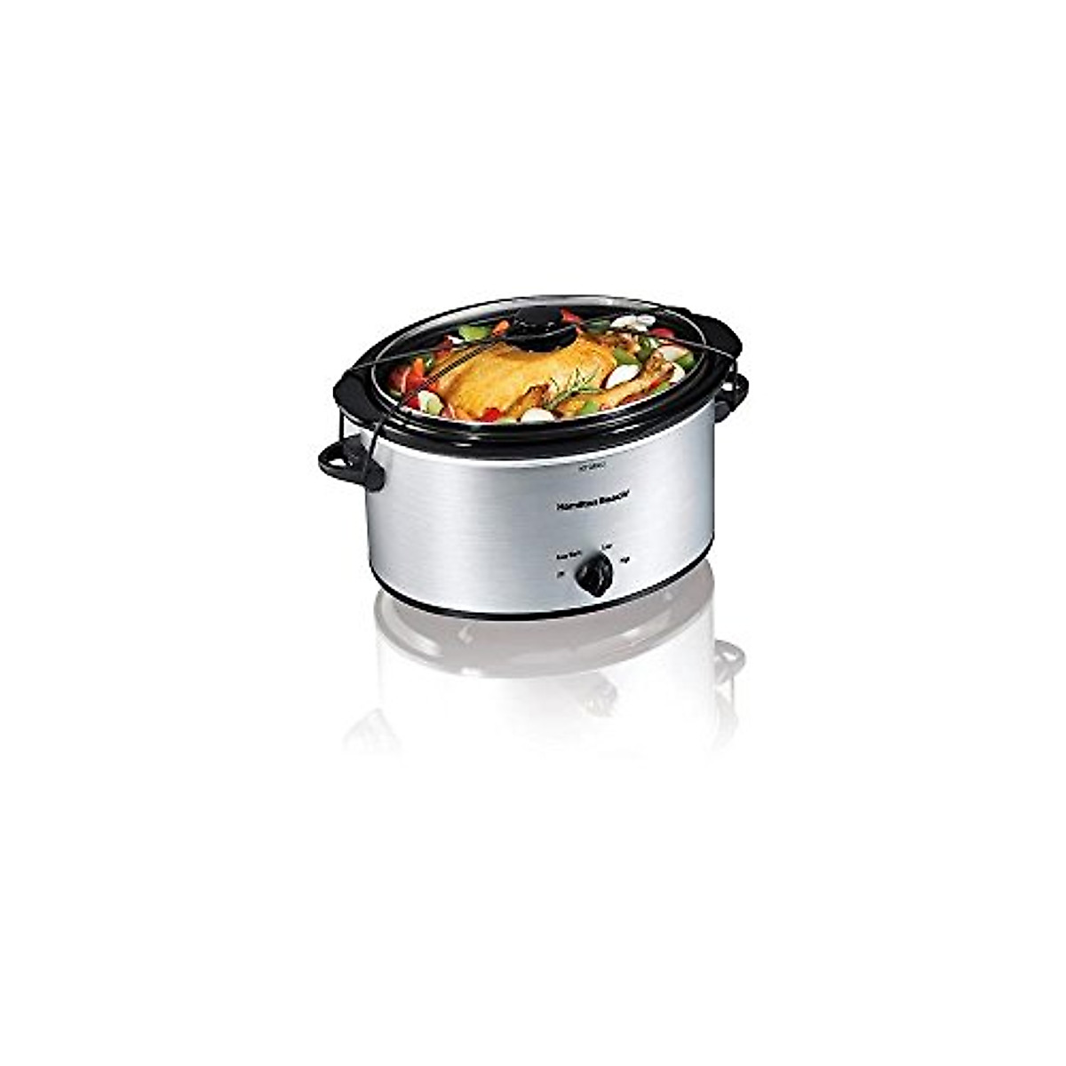 Hamilton Beach 5-Quart Portable Slow Cooker, Silver
