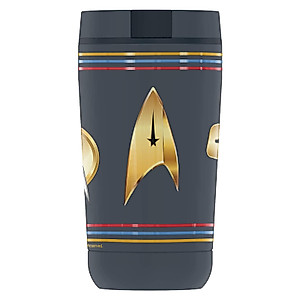 THERMOS Star Trek Delta Shields Through Time GUARDIAN COLLECTION Stainless Steel Travel Tumbler, Vacuum insulated & Double Wall, 12 oz.