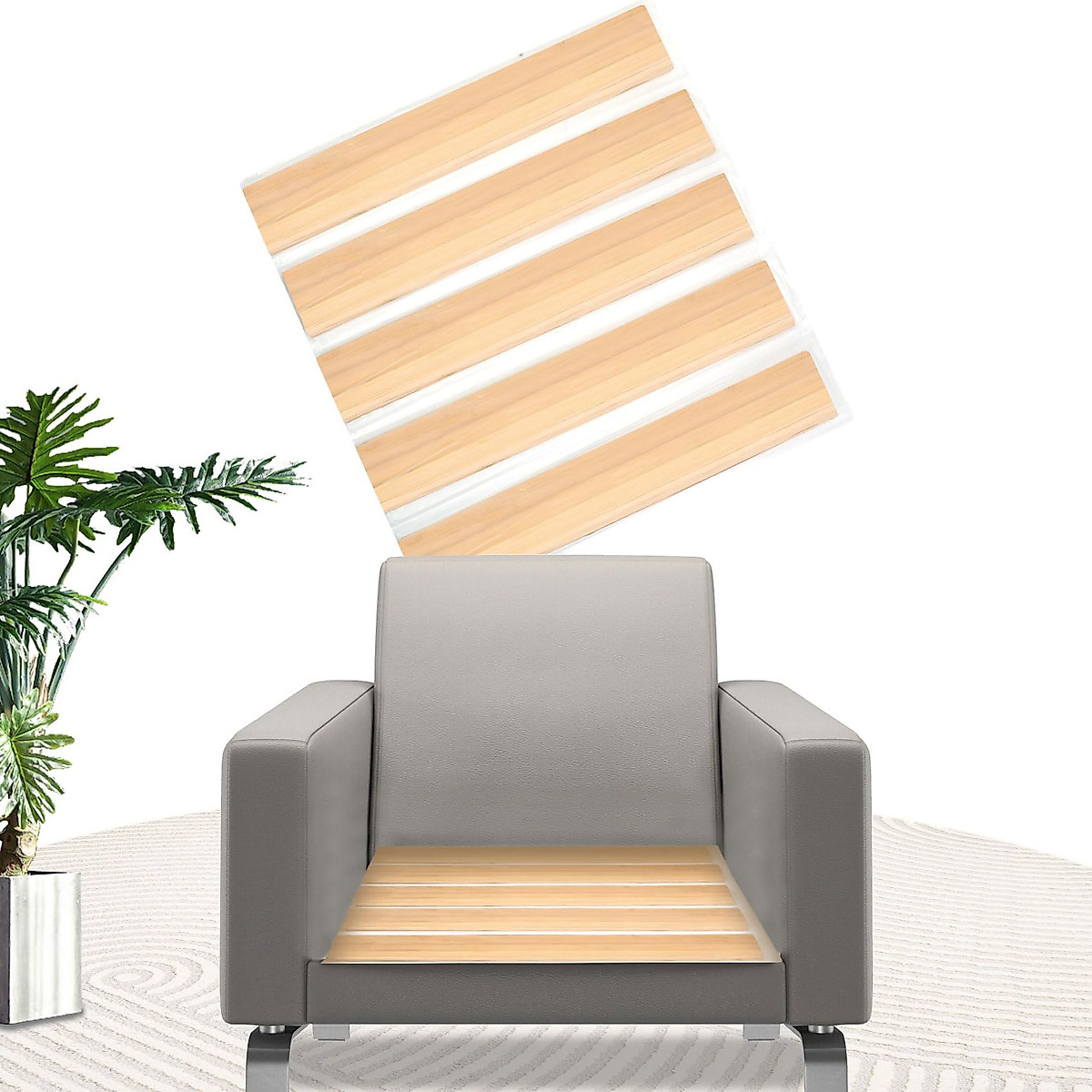 Znnam Couch Cushion Support for Sagging Cushions, 21'' x 22'' Heavy Duty Solid Wood Sofa Cushion Support, Adjustable Thickened Wood Board Inserts, Fixing & Protecting Sagging Sofas Cushion