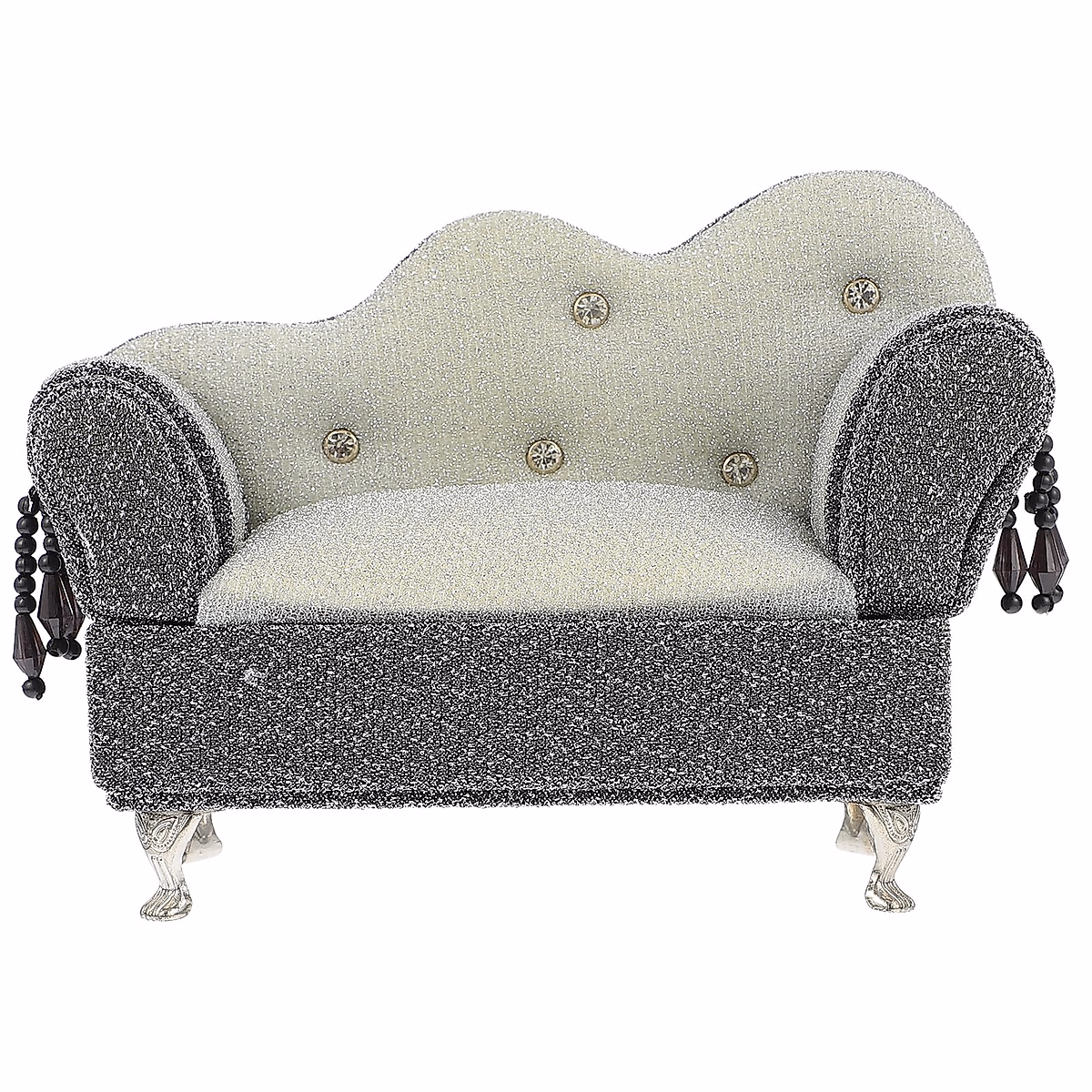 ibasenice Jewelry Storage Box Sofa Jewelry Box Nordic Jewelry Armoire Sofa Couch Beautiful Jewelry Case Dollhouse Furniture Desktop Decoration for Women Girls