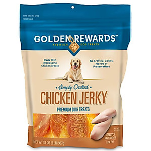 BOACQUEÑO (M Reversible Dog Bandana+Golden Rewards Premium Dog Treats Jerky 32oz