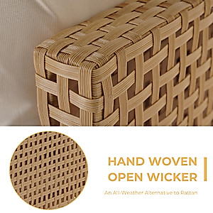 Grand patio Only 1 Single Armless Sofa Chair, Boho Outdoor Conversation Set Sectional Sofa