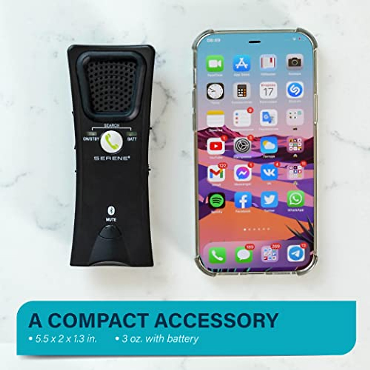 Hearing Aids for Seniors - Bluetooth Hearing Aid Amplifier - 40dB Cellphone Sound Amplifier - Smartphone Call Enhancer for Elderly, Effortless Connection & Enhanced Hearing Experience.