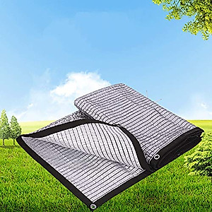 GZHENH- Shade Cloth Shading net，Fence Privacy Screen Aluminum Foil Mesh Fleshy Balcony Outdoor Sun Room Metal Hole Anti-UV Breathable Durable,Customizable (Color : Silver, Size : 3x6m)