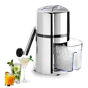 XKONG Manual Ice Crusher With，Ice Crusher ，Manual Rotary Ice Crusher，Crushes Ice to Your Desired Fineness ，Non-Slip Easy to Use Ice Crusher Hand Crank