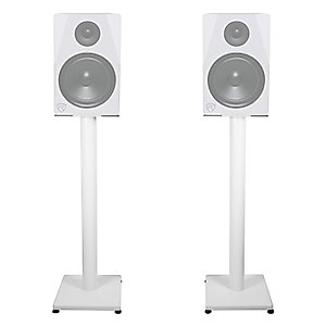 ROCKVILLE Pair RS29W 29" Steel Bookshelf Speaker/Studio Monitor Stands-White V2